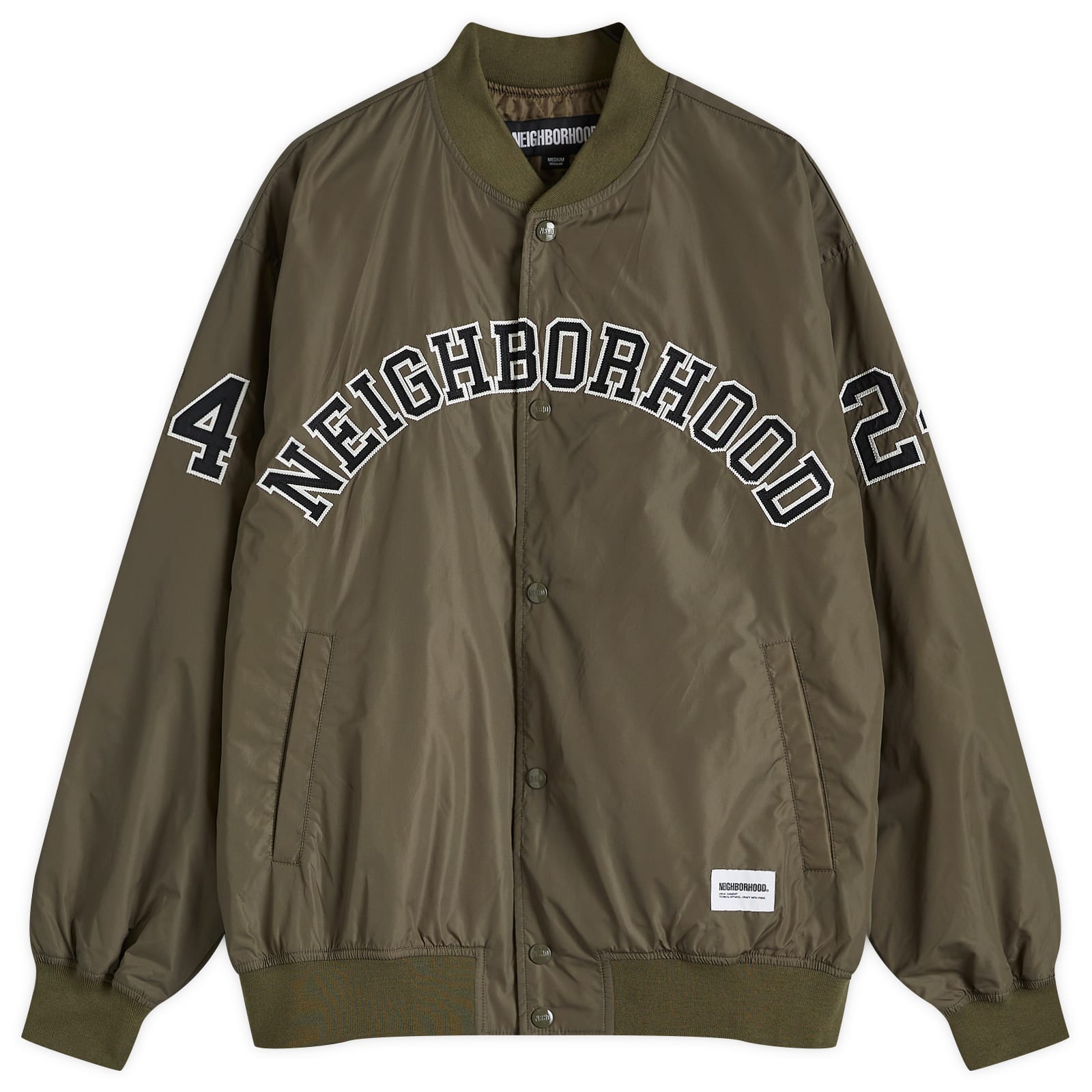 Neighborhood Baseball Jacket In Olive Drab - 50% Off | Editorialist